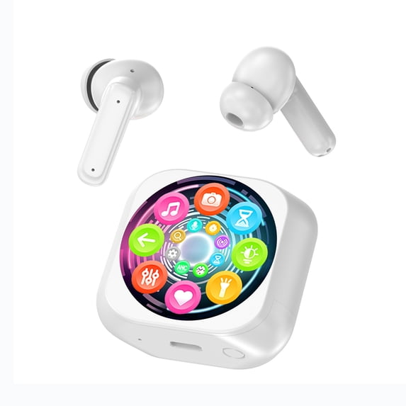 White Bluetooth Earbuds With Ai Real Time Translation Color Touch ...