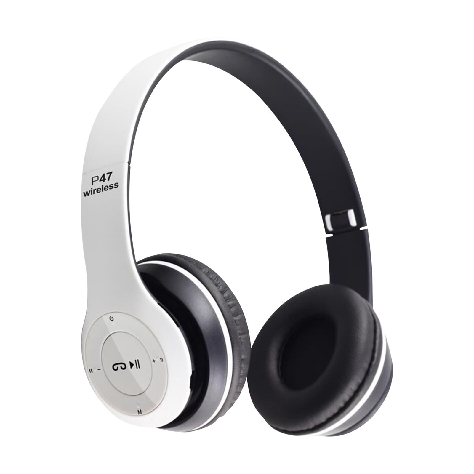 White Bluetooth Headphones Over Ear Wireless Headset With Noise ...