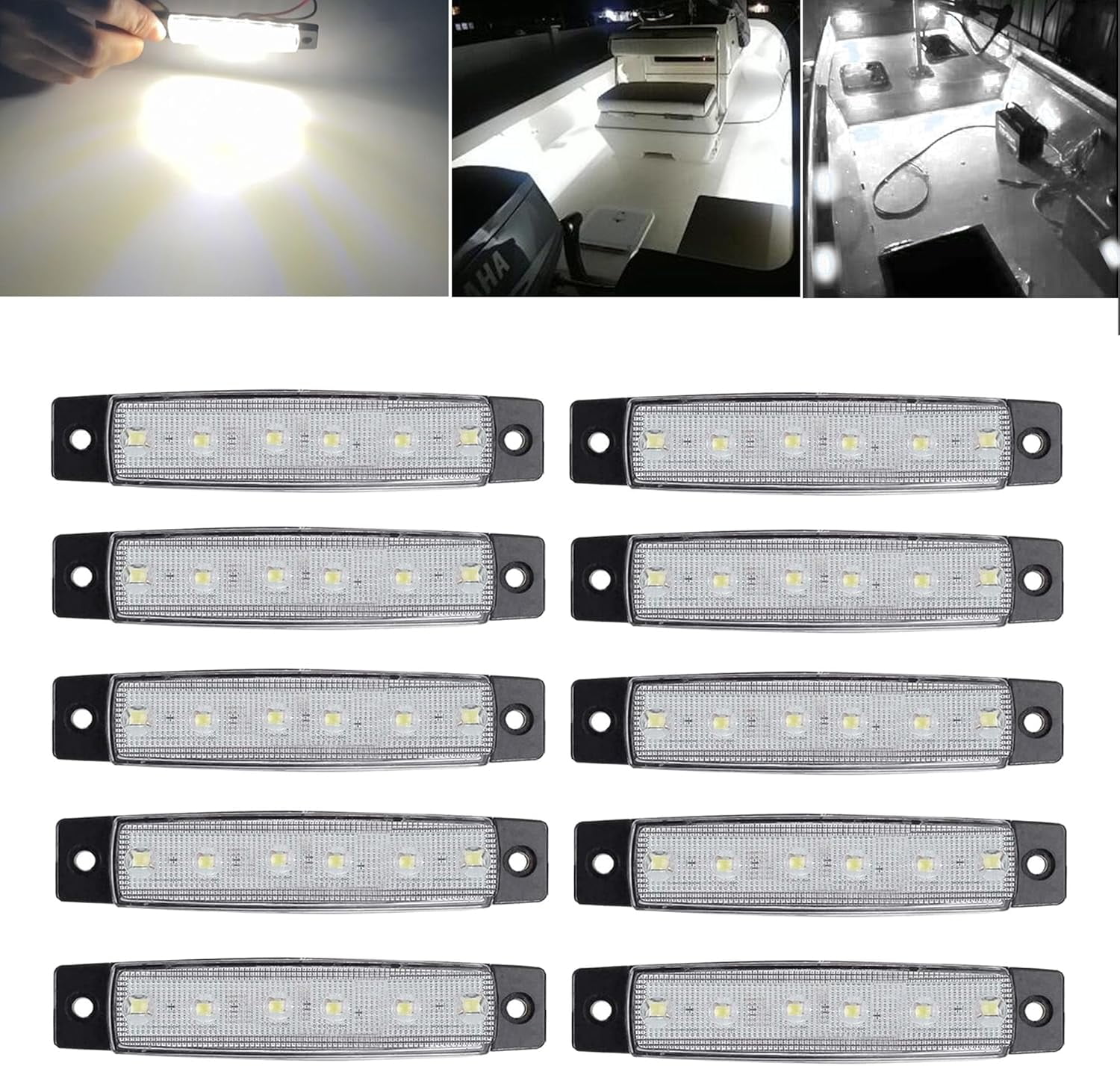 White Boat Interior Lights 12V Marine Boat Lights Waterproof Boat ...