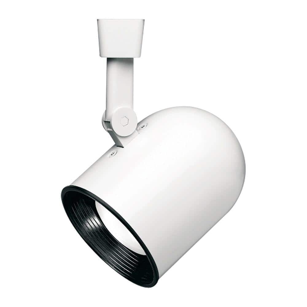 White Body Lazer Small Roundback Cylinder Track Light Black Baffle ...