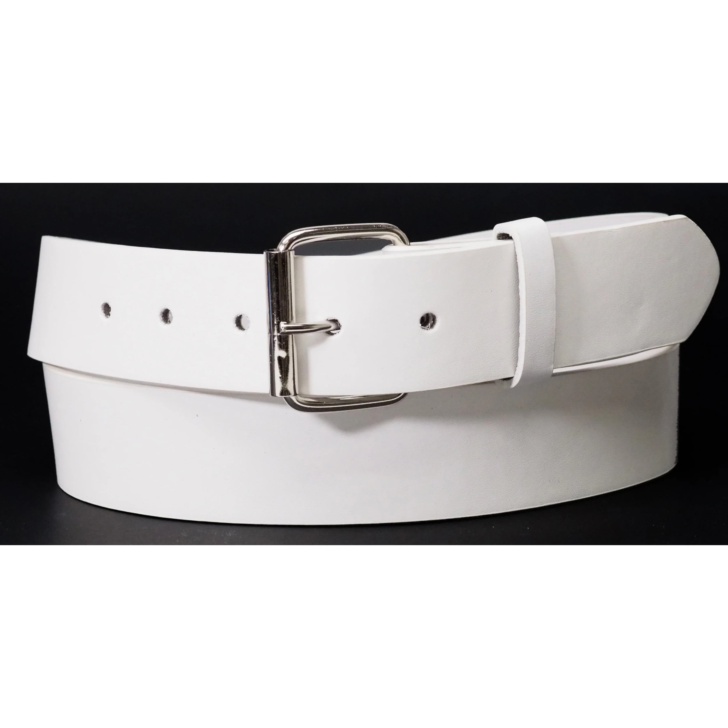 White Bonded Leather Belt with Removable Belt Buckle - Walmart.com