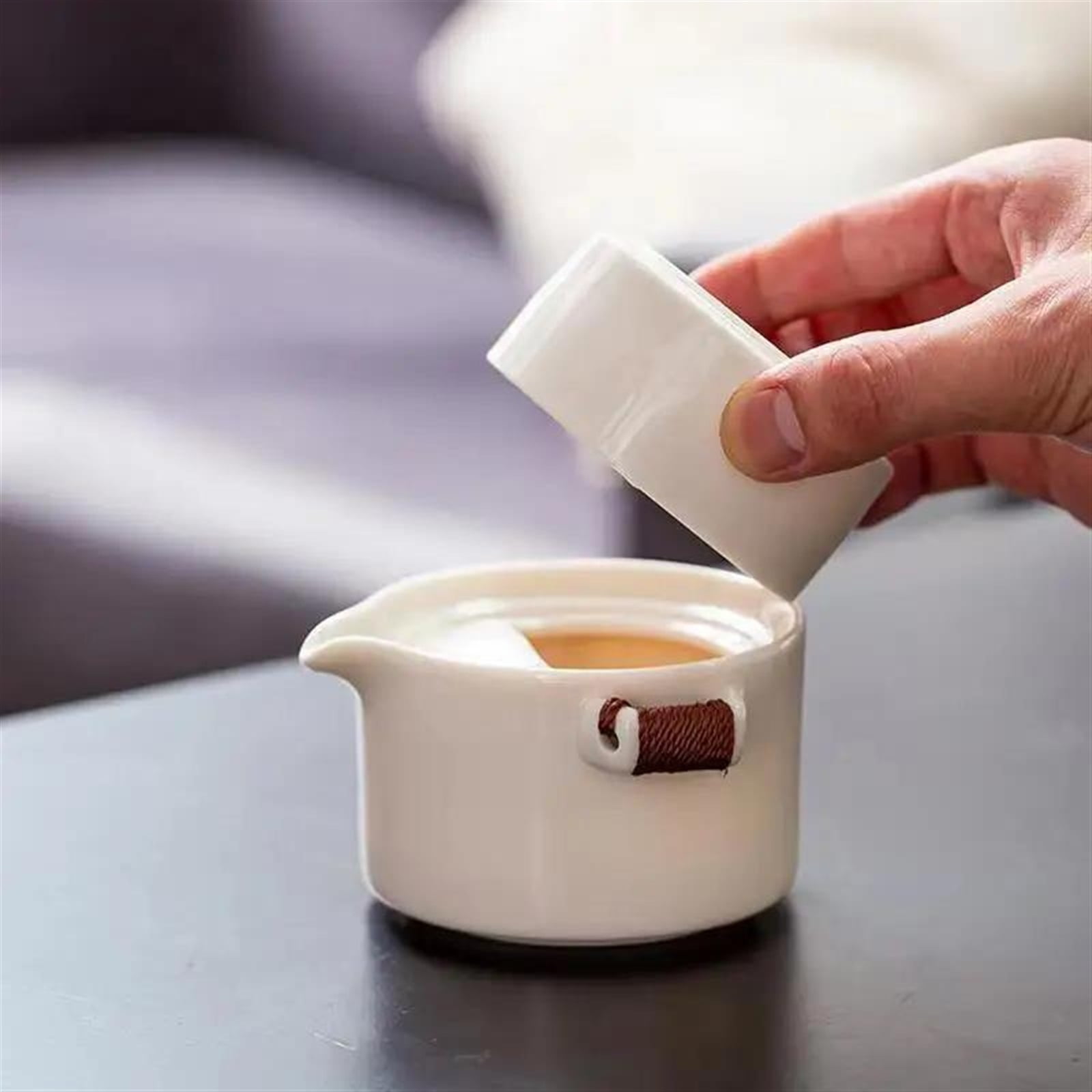 White Bone China Car Tea Set 1 Teapot 1 Cup 1 Bag Ceramic Kettle Cups ...