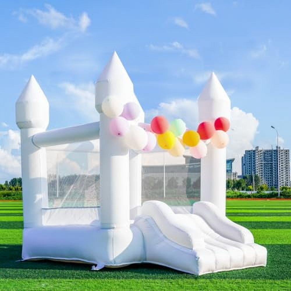 White Bounce House, Inflatable Bounce House for Kids 3-6, Bounce Castle ...