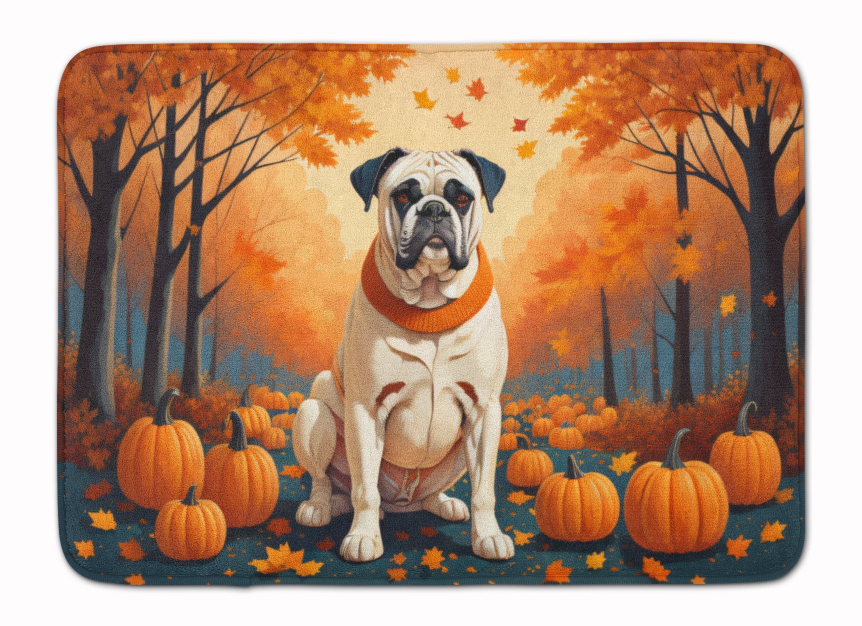White Boxer Fall Memory Foam Kitchen Mat 27 in x 19 in - Walmart.com