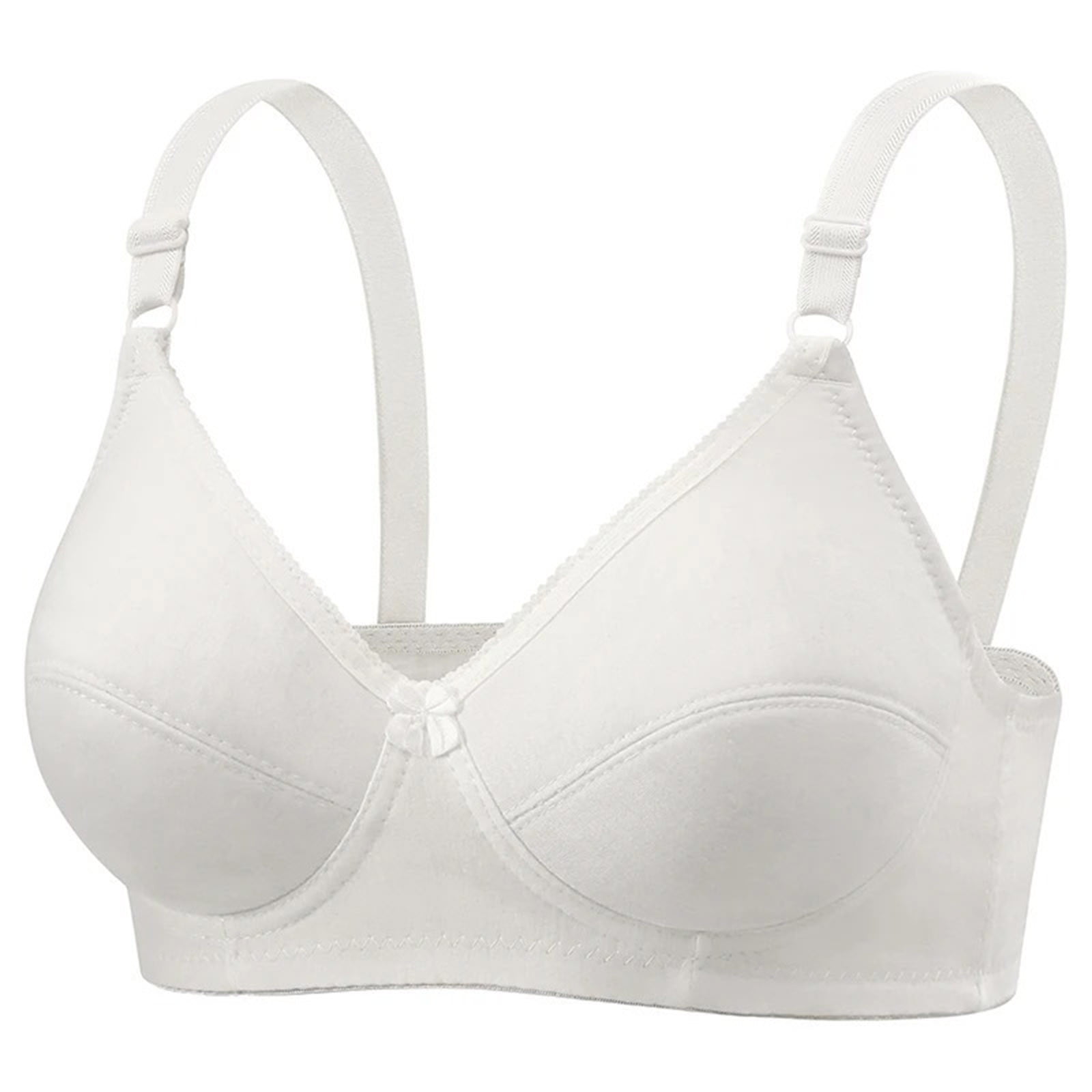 White Bra for Ladies Spaghetti Strap Loose Fit Thin Adjustable Seamless ...