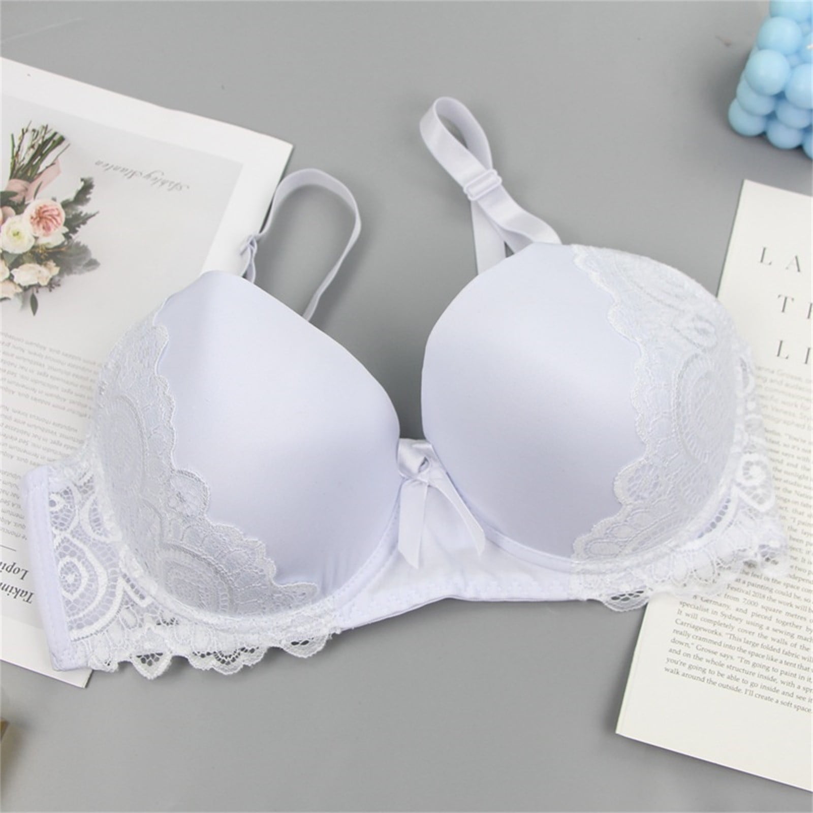 White Bras for Women's Underwear 34/75 36/80 38/85 40/90 42/95 44/100 ...