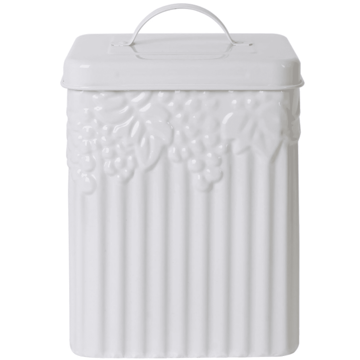 White Bread Box Vintage White Metal Storage Box Container Rustic Retro ...