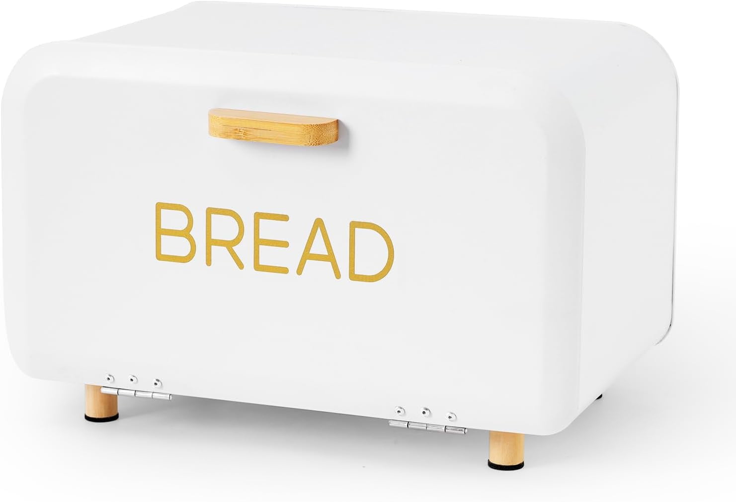 White Bread Box for Kitchen Countertop - Large Capacity Bread Storage ...