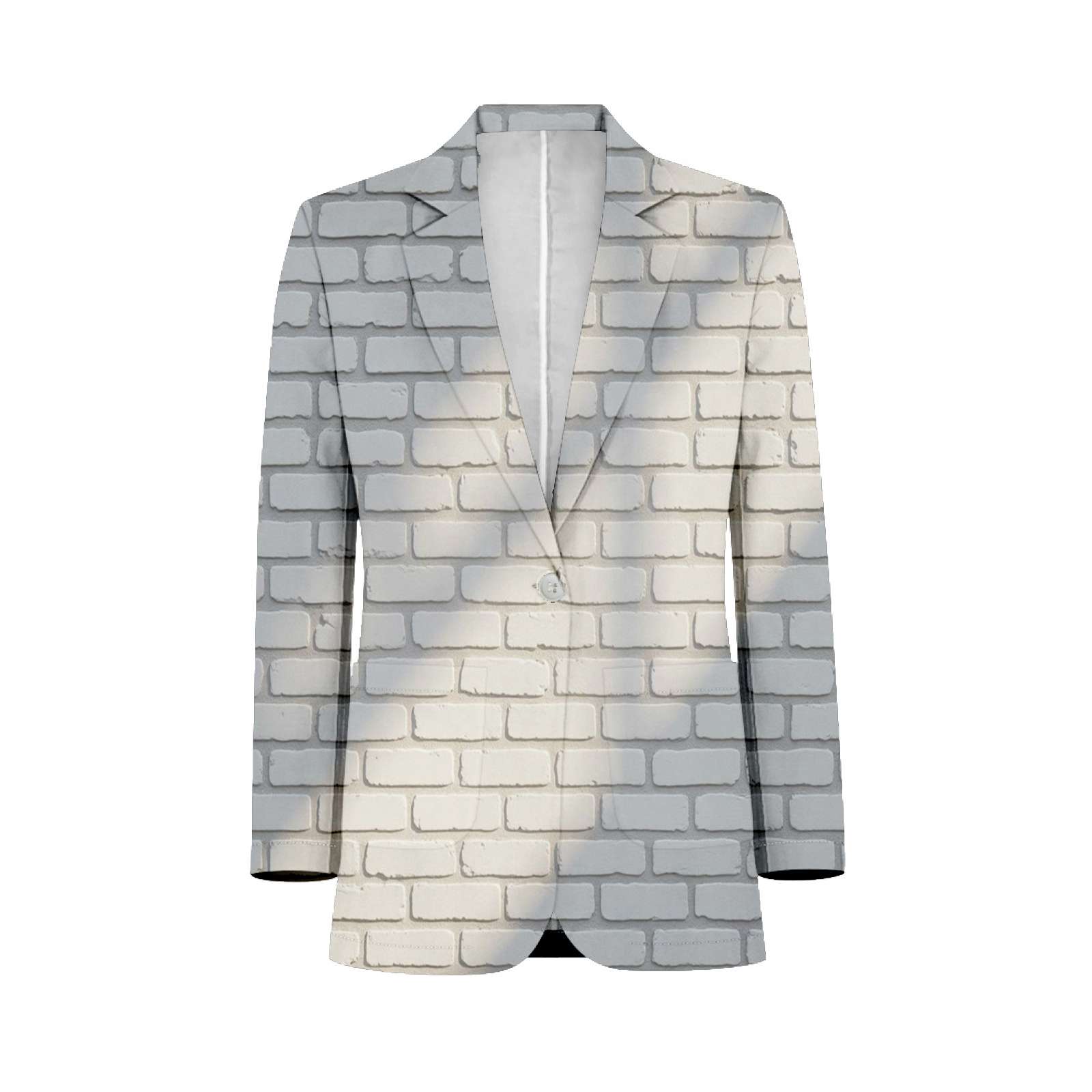 White Brick Stone Wall Sunlight Mens Suits Shawl Collar Slim Fit Suit ...