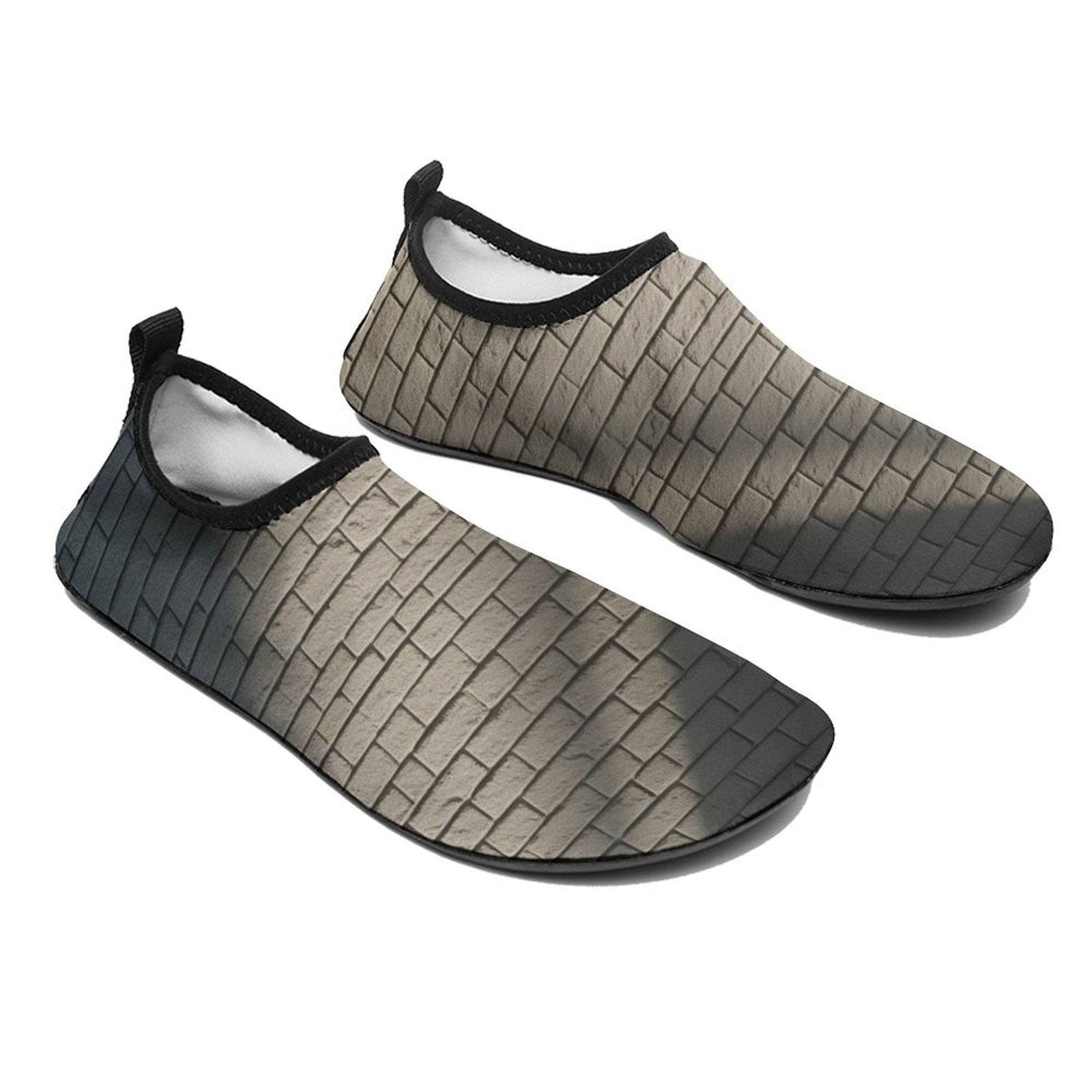 White Brick Wall, Brick Stone Wall Water Shoes Beach Slip-on Shoes for ...