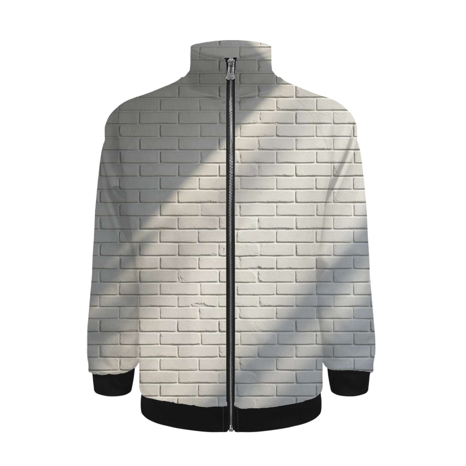 White Brick Wall Jacket Men's Street Cool Long Sleeves Coat Personality ...