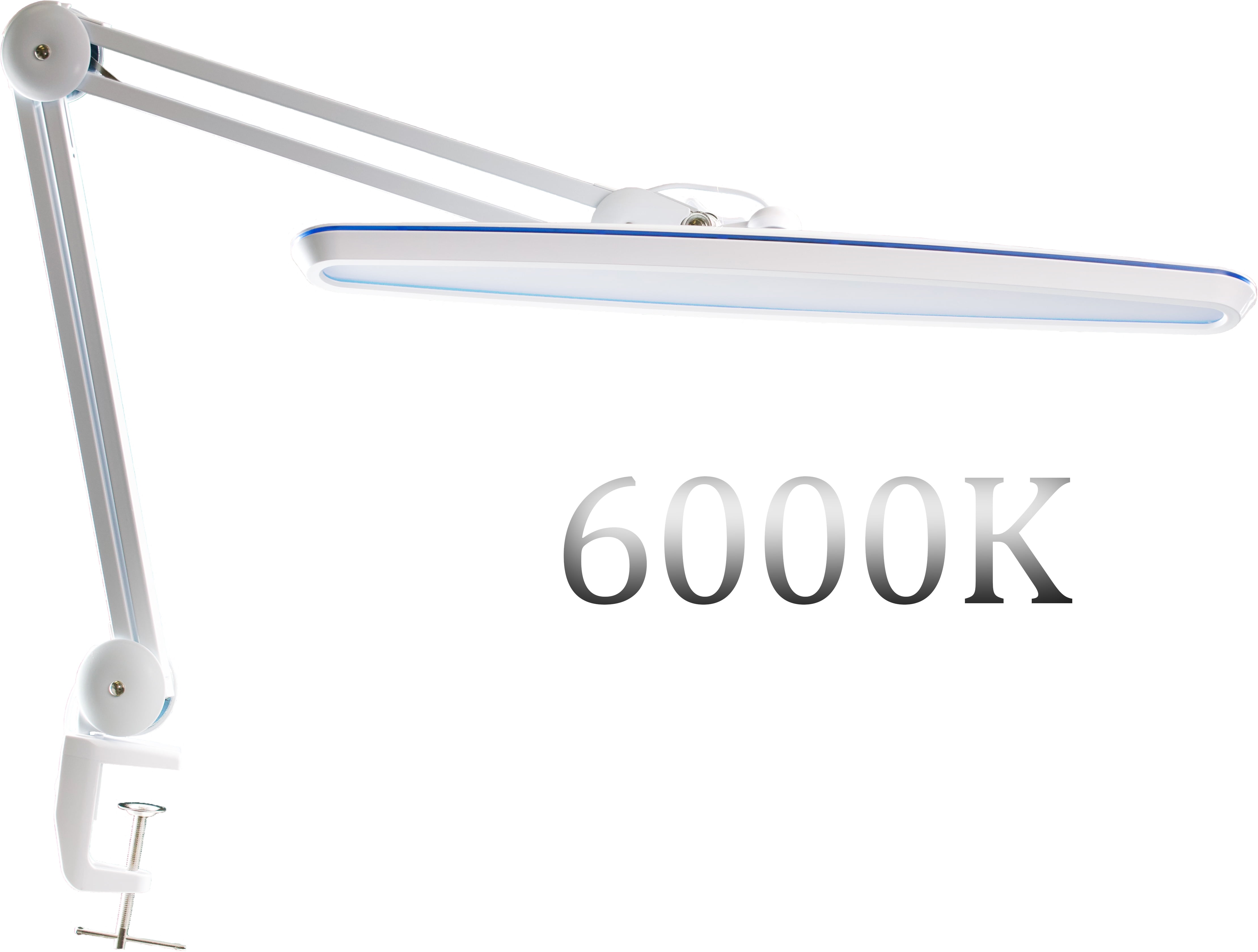 White Bright Led Desk Lamp with Clamp for Home Office 24W 6000K ...