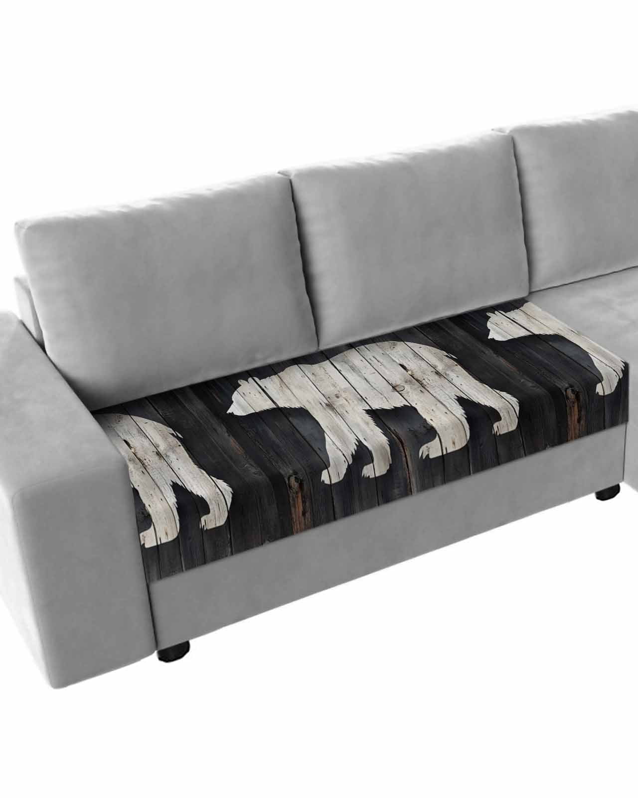 White Brown Bear Sofa Couch Cushion Covers Washable, Removable ...