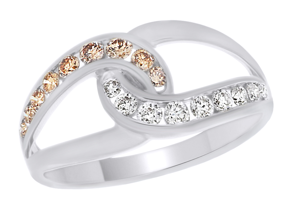FB Jewels 14k White Gold Stackable Infinity-Inspired Ring - Walmart.com