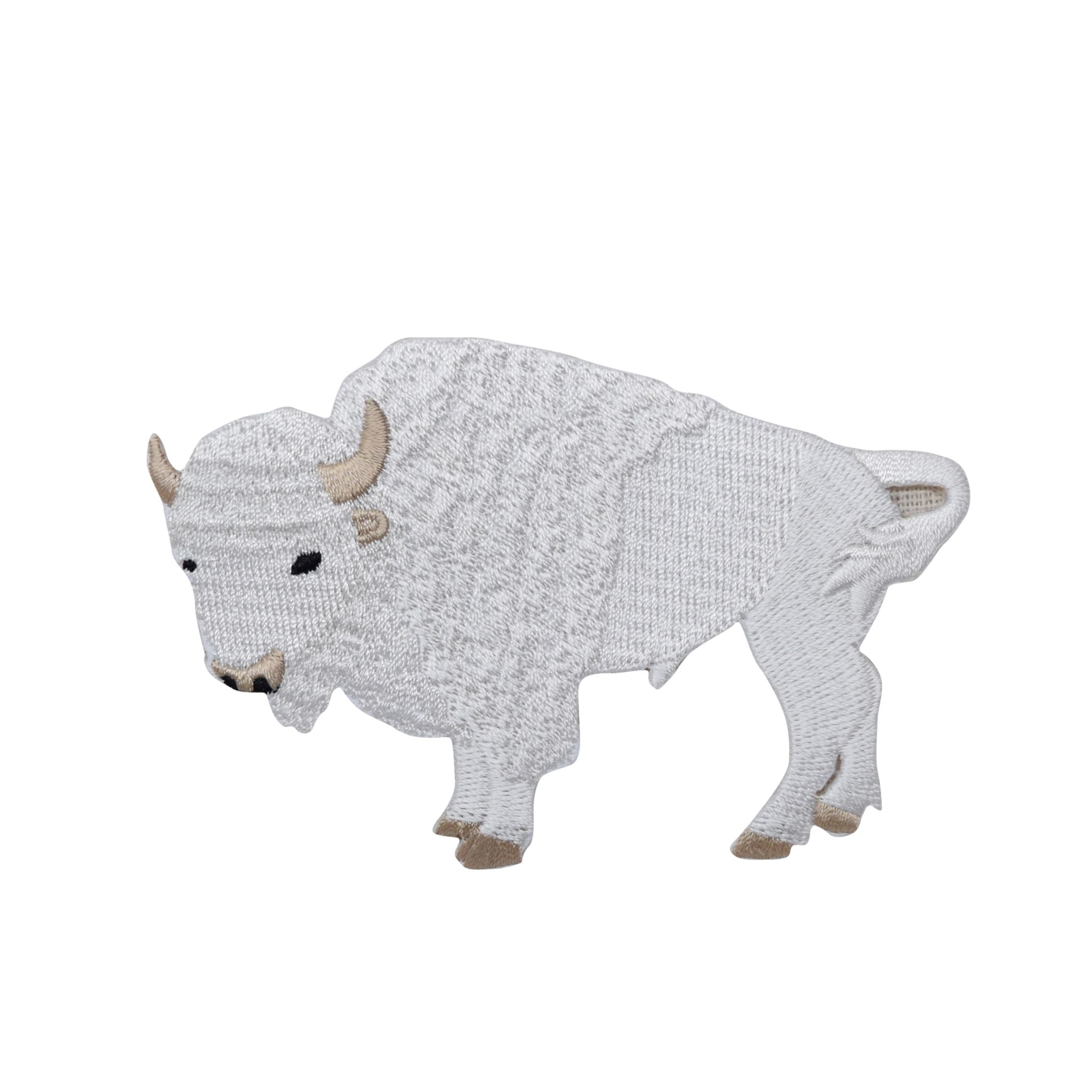White Buffalo American Bison Iron on Embroidered Patch - Walmart.com