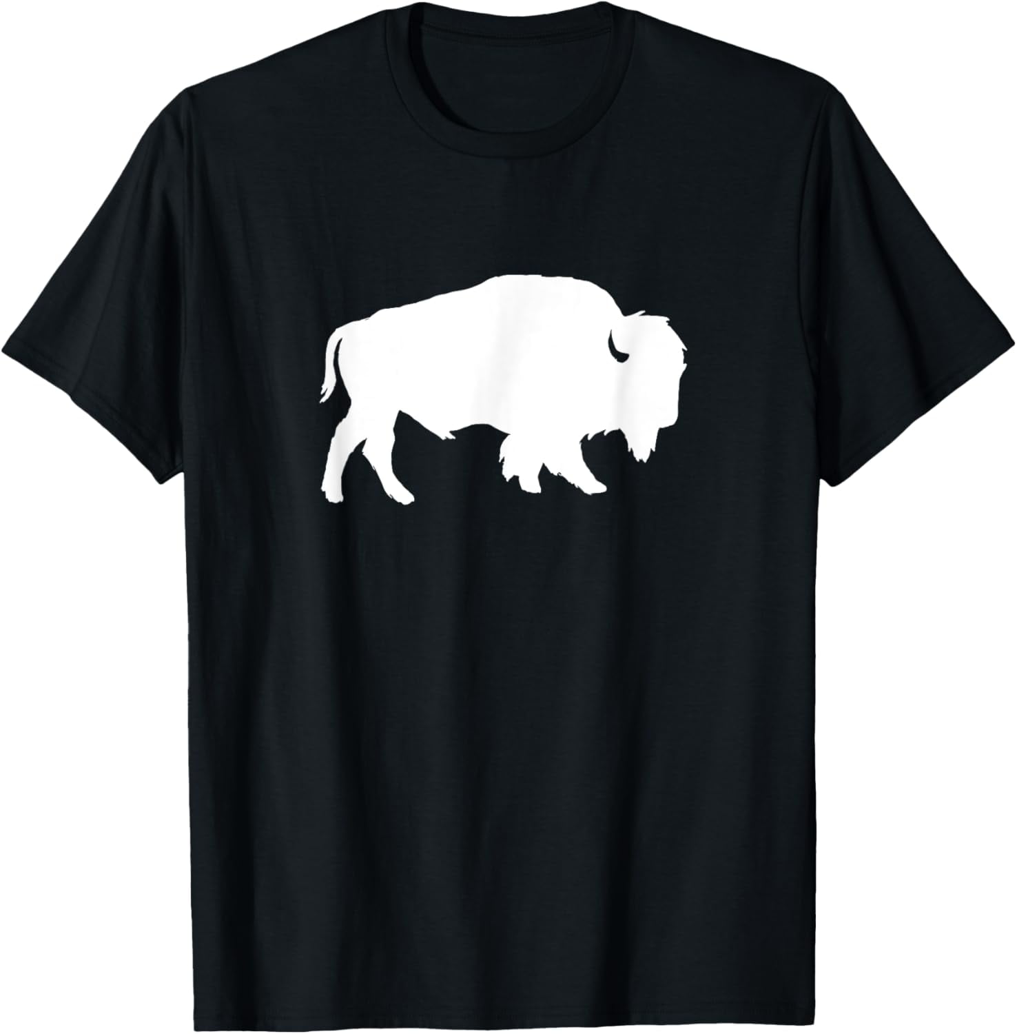 White Buffalo Silhouette Shadow Wild Animal T-Shirt - Walmart.com