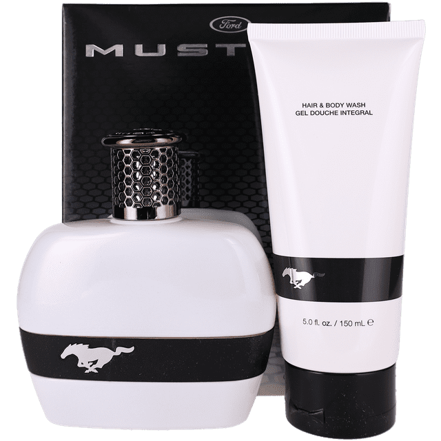 White By Ford Mustang For Men Set: EDT + Hair & Body Wash 3.4oz+5.0oz ...