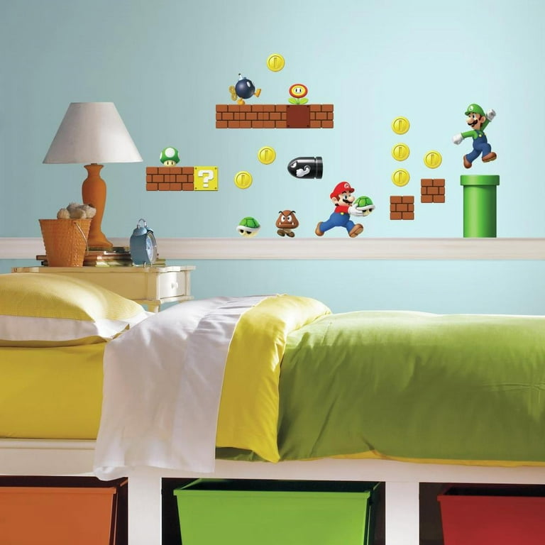 Nintendo Super Mario Bros. Luigi Peel Stick Build A Scene Wall Decals Wall Stickers
