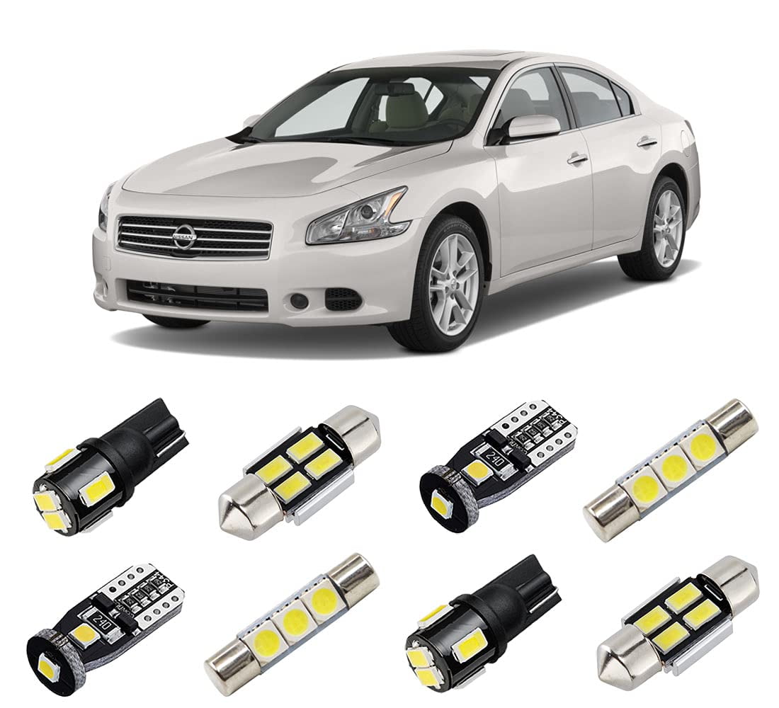 White CM31 Interior LED Lights Kit for Nissan Maxima 2009 2010 2011 ...