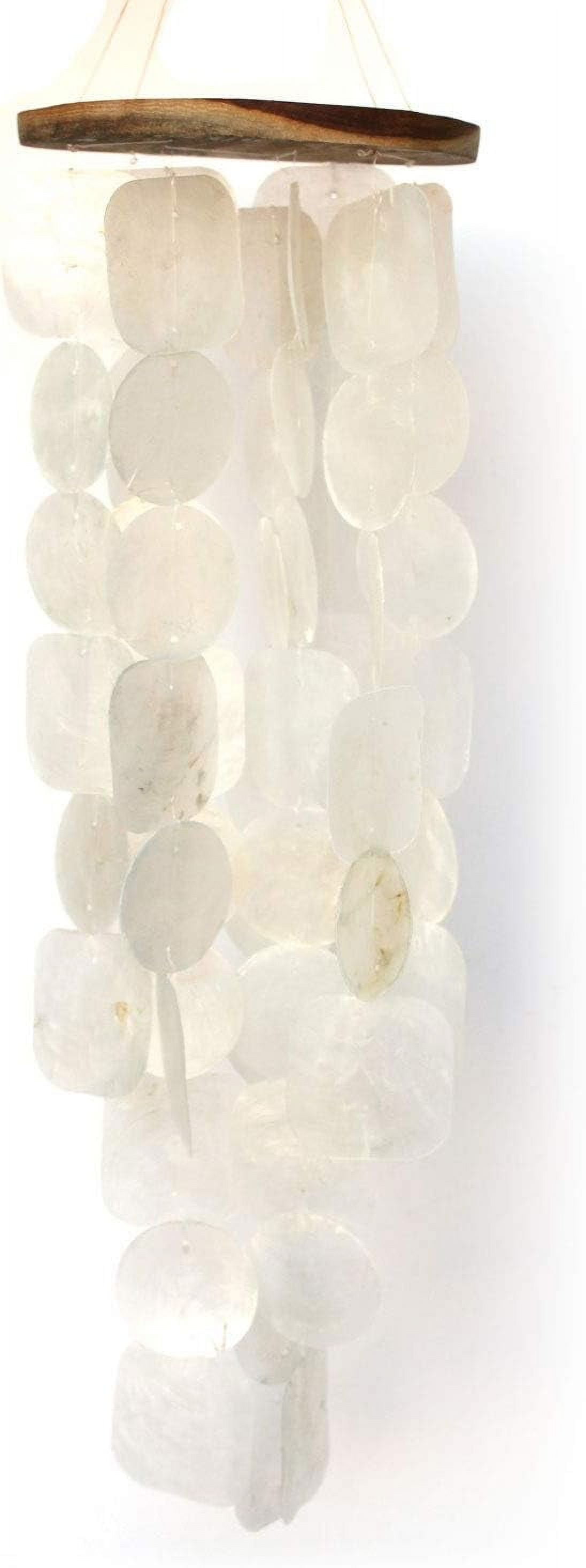 White Capiz Circle and Square Chimes Wind Chime 27 inches - Walmart.com