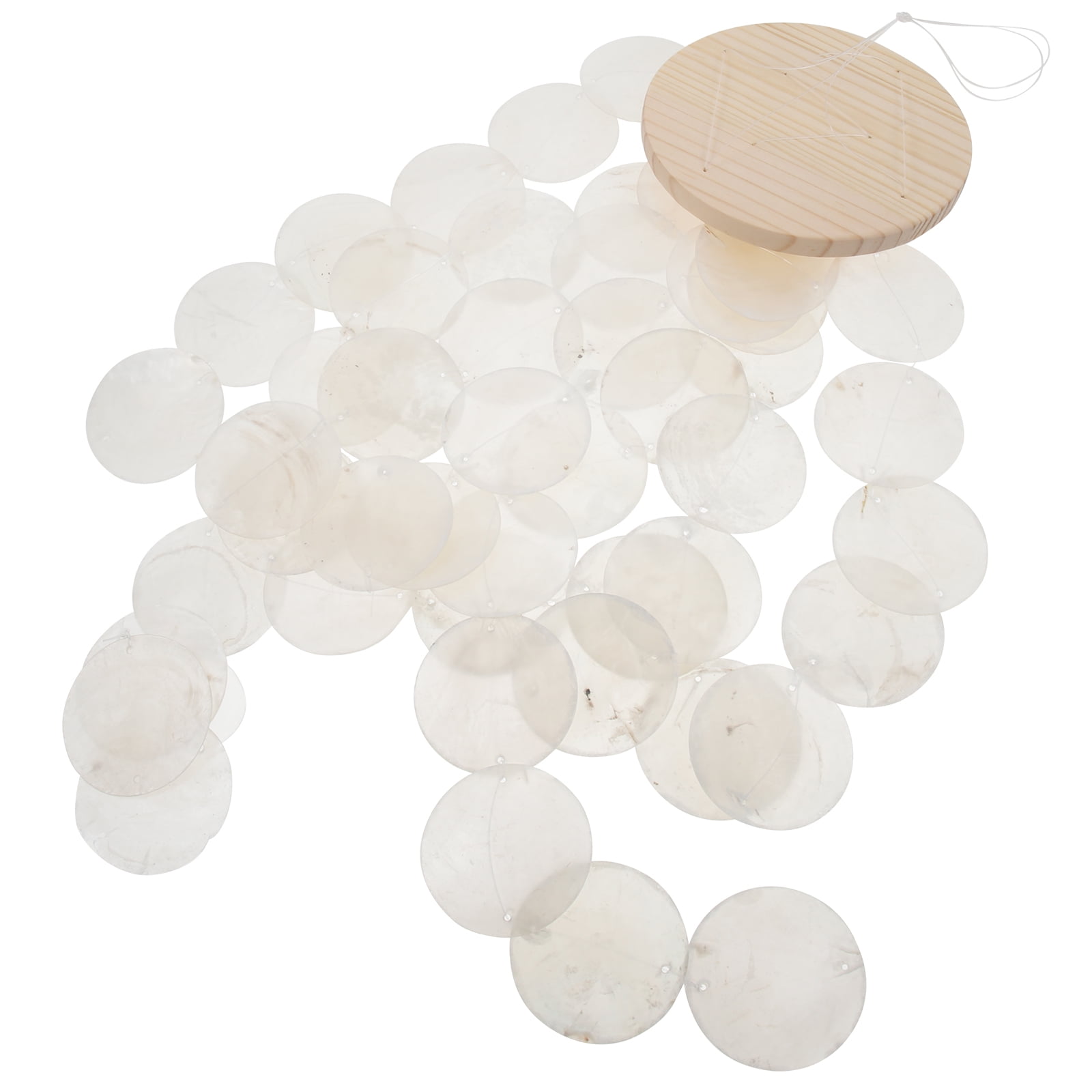 White Capiz Shell Wind Chimes Sea Shells Bell Home Decor Garden Patio ...