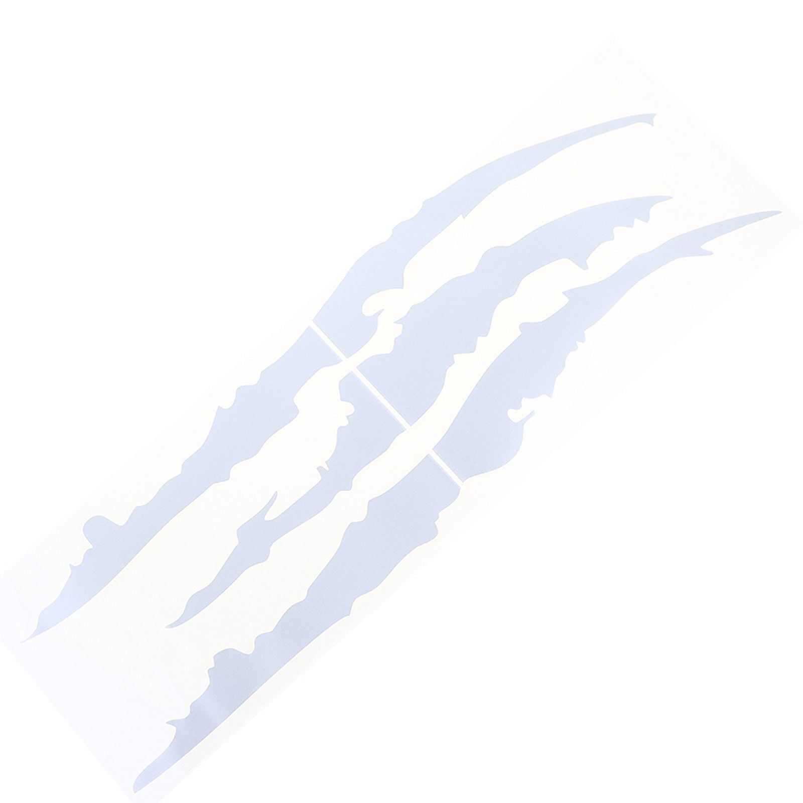 (White) Car Stickers Reflective Monster Claw Marks Scratch Stripe Marks ...