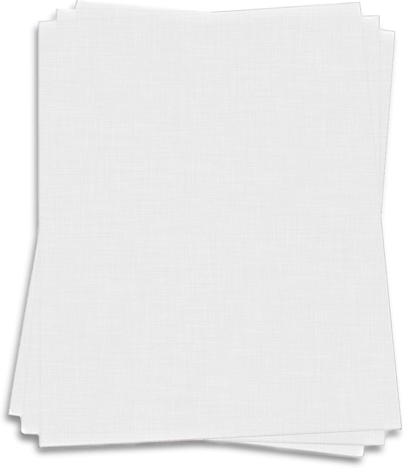 White Card Stock - 8 1/2 x 11 LCI Linen 100lb Cover, 25 Pack - Walmart.com