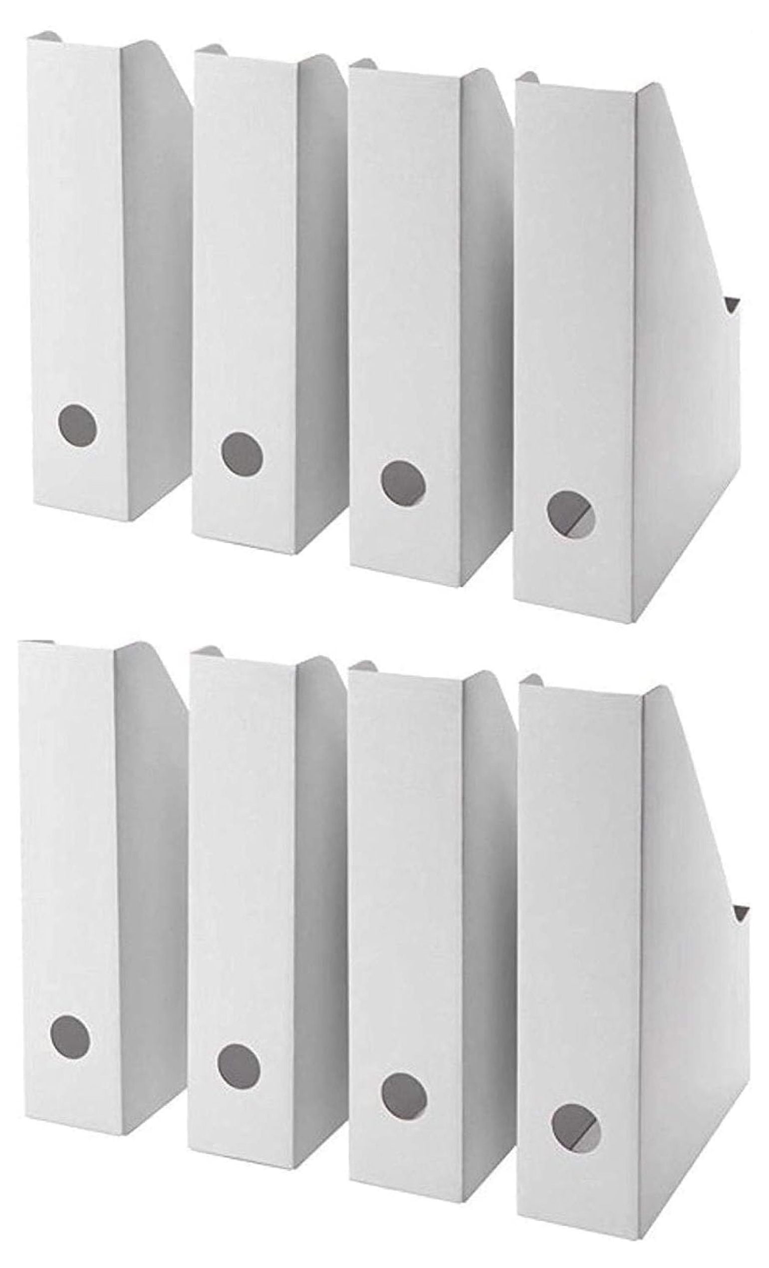 White Cardboard Magazine Holder File Holder, Magazine Organizer ...
