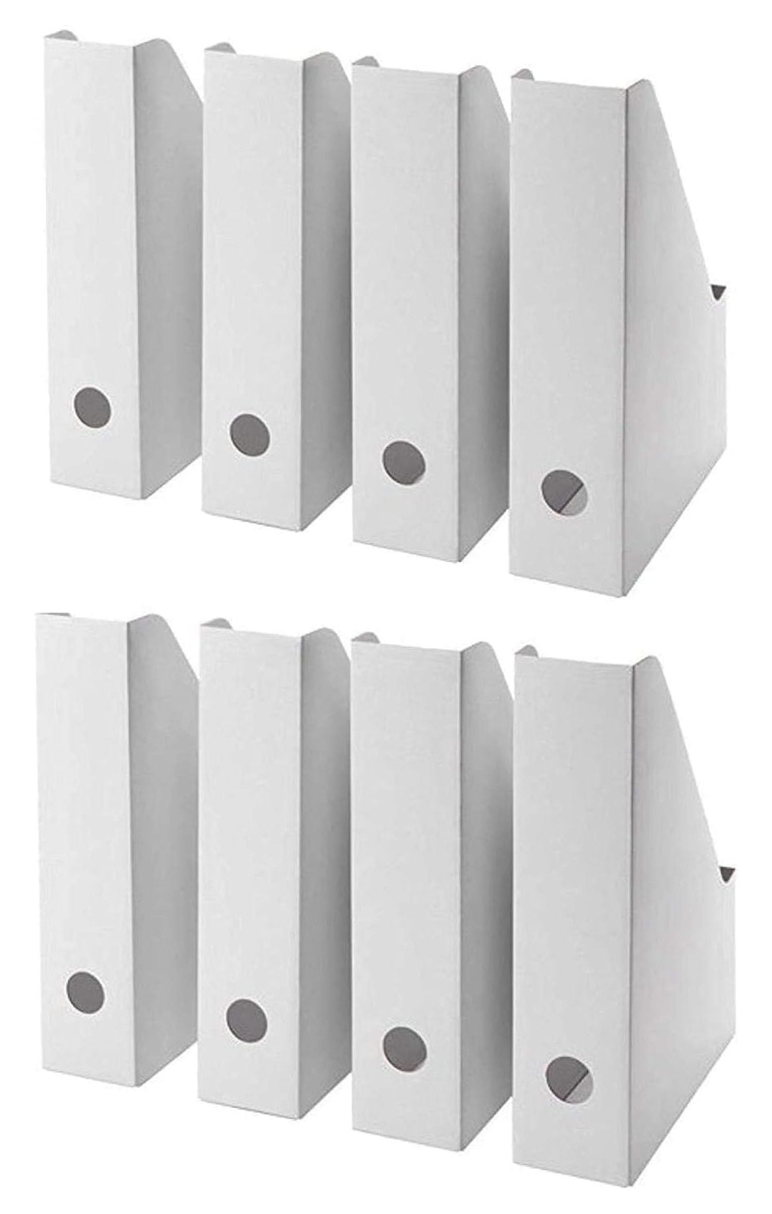 White Cardboard Magazine Holder Magazine File Holder-Folder Holder ...
