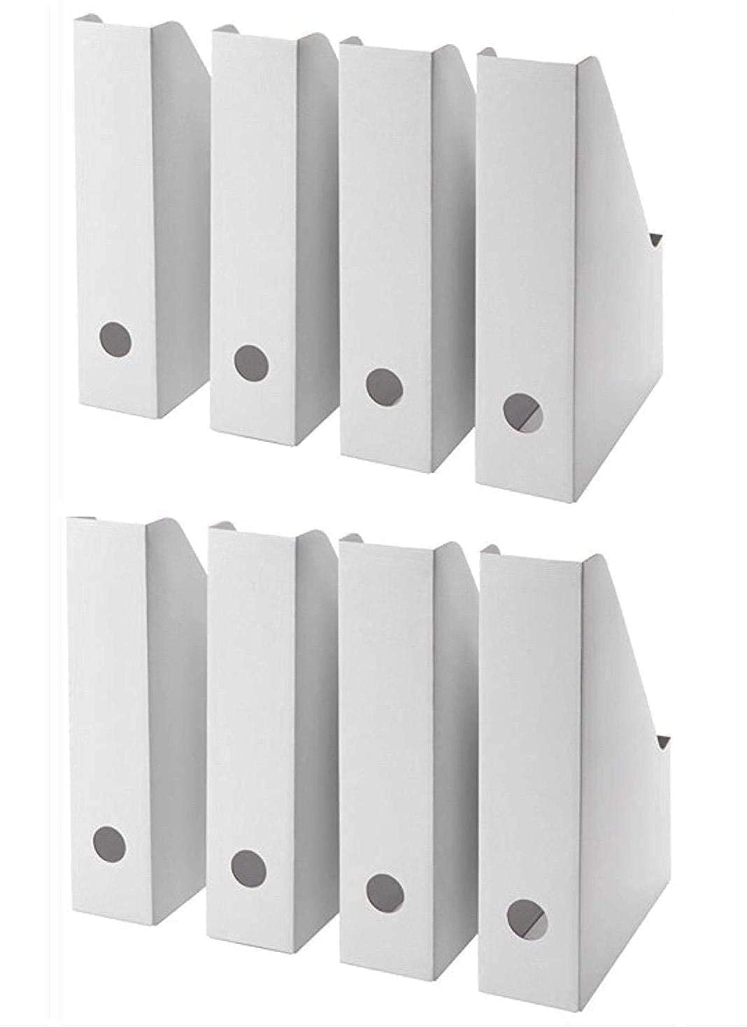 White Cardboard Magazine Holder Magazine File Holder-Folder Holder ...