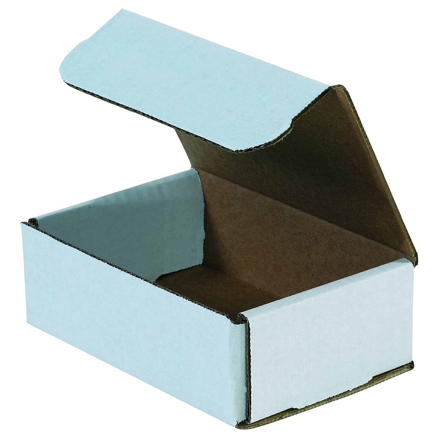 White Cardboard Mailing Boxes, 5" x 3" x 1", Pack of 50, Crush-Proof ...