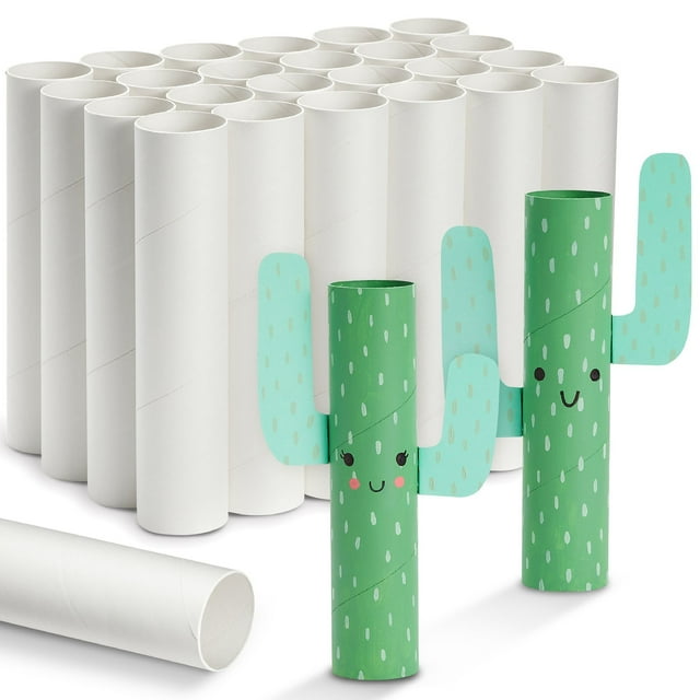 White Cardboard Tubes for Crafts (1.75 x 8 In, 24 Pack) - Walmart.com