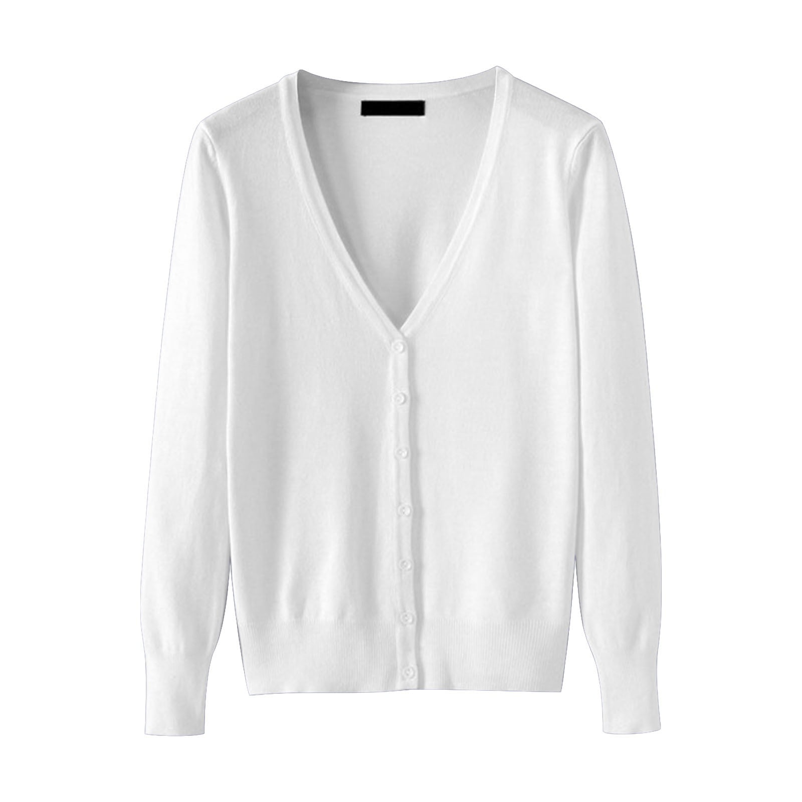 White Cardigan Sweaters for Women, Cotton Cardigans for Women Trendy ...