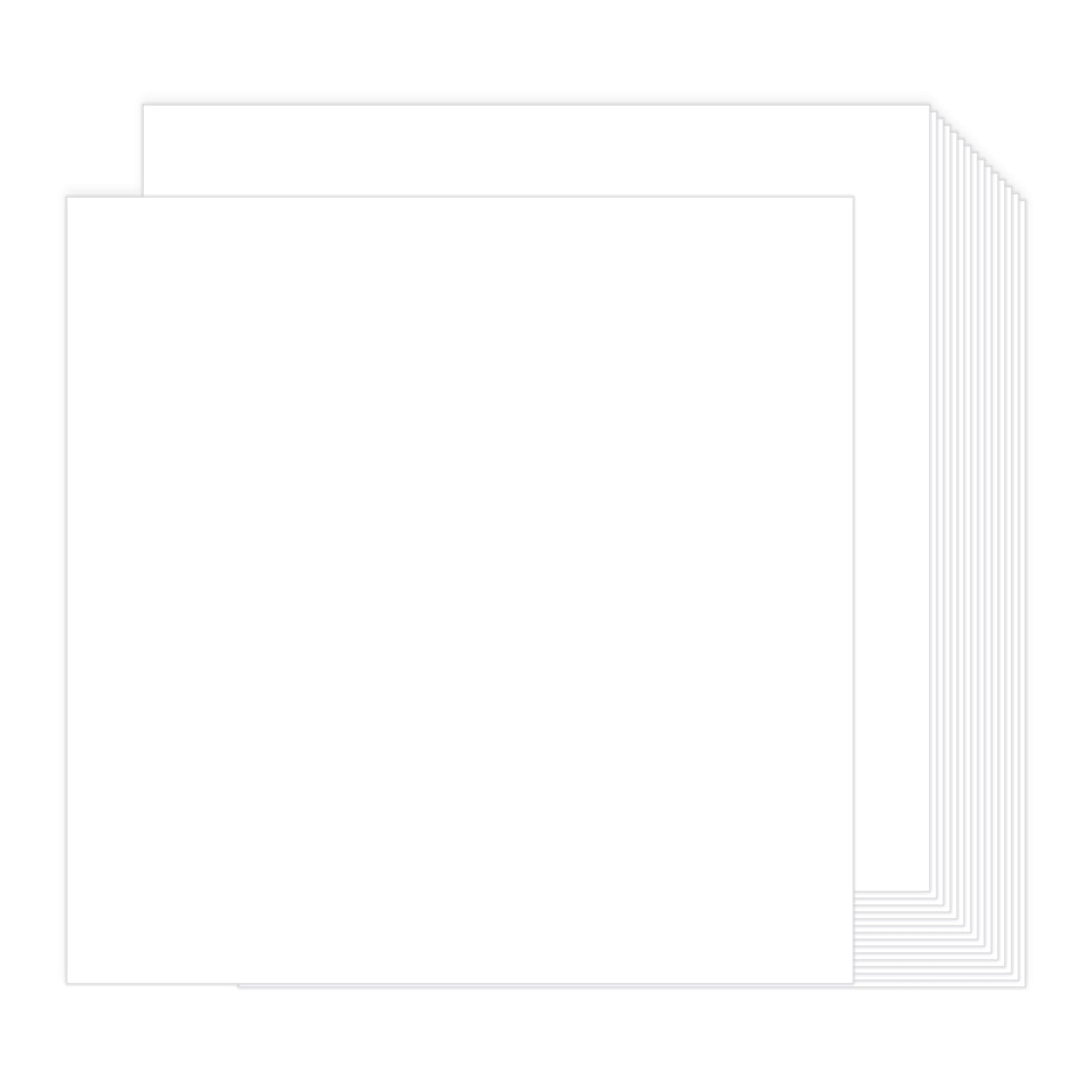White Cardstock 12x12-100 Sheets BCF26 Cardstock Paper, Goefun 80lb ...