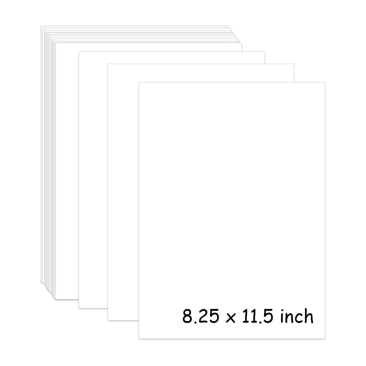 White Cardstock 8.25x11.5inch 92lb STF9 250gsm 30 Sheets Thick Card ...