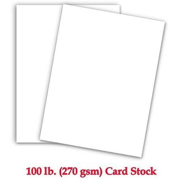 White Cardstock - Extra Thick Card Stock Paper - Walmart.com