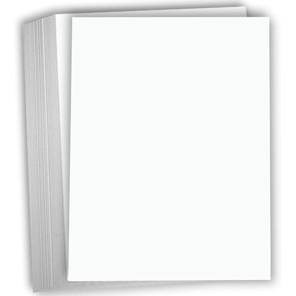 White Cardstock Paper - 8 1/2 x 11" 65 lb Cover Card Stock (50 Pack ...