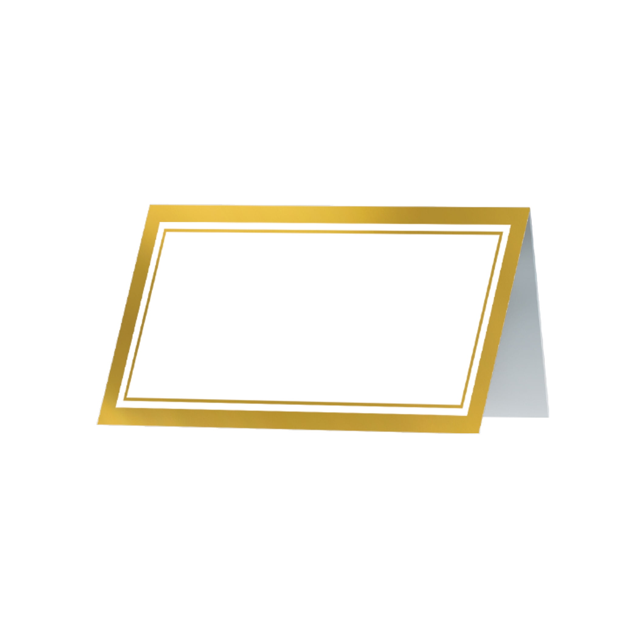 White Cardstock Place Cards with Gold Border, 2" x 4", Pack of 100 ...