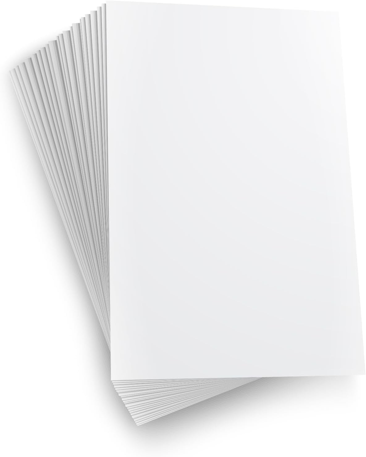 White Cardstock Printer Paper By Hamilco 50-Pack- 8.5 x 11 Thick Card ...