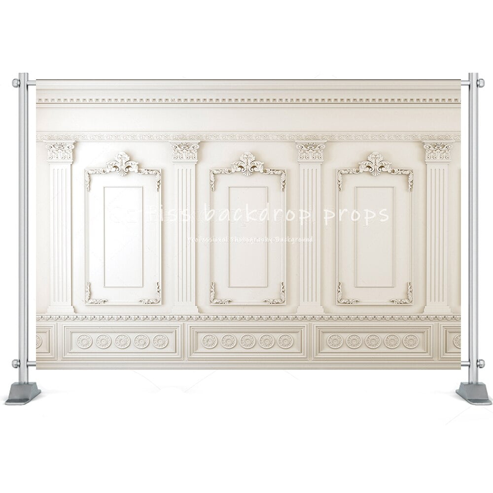 White Carving Pattern Room Wall Photography Background Interior Light ...