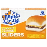 White Castle Frozen Cheese Sliders 11 oz 6 Count with Fully Cooked Beef ...