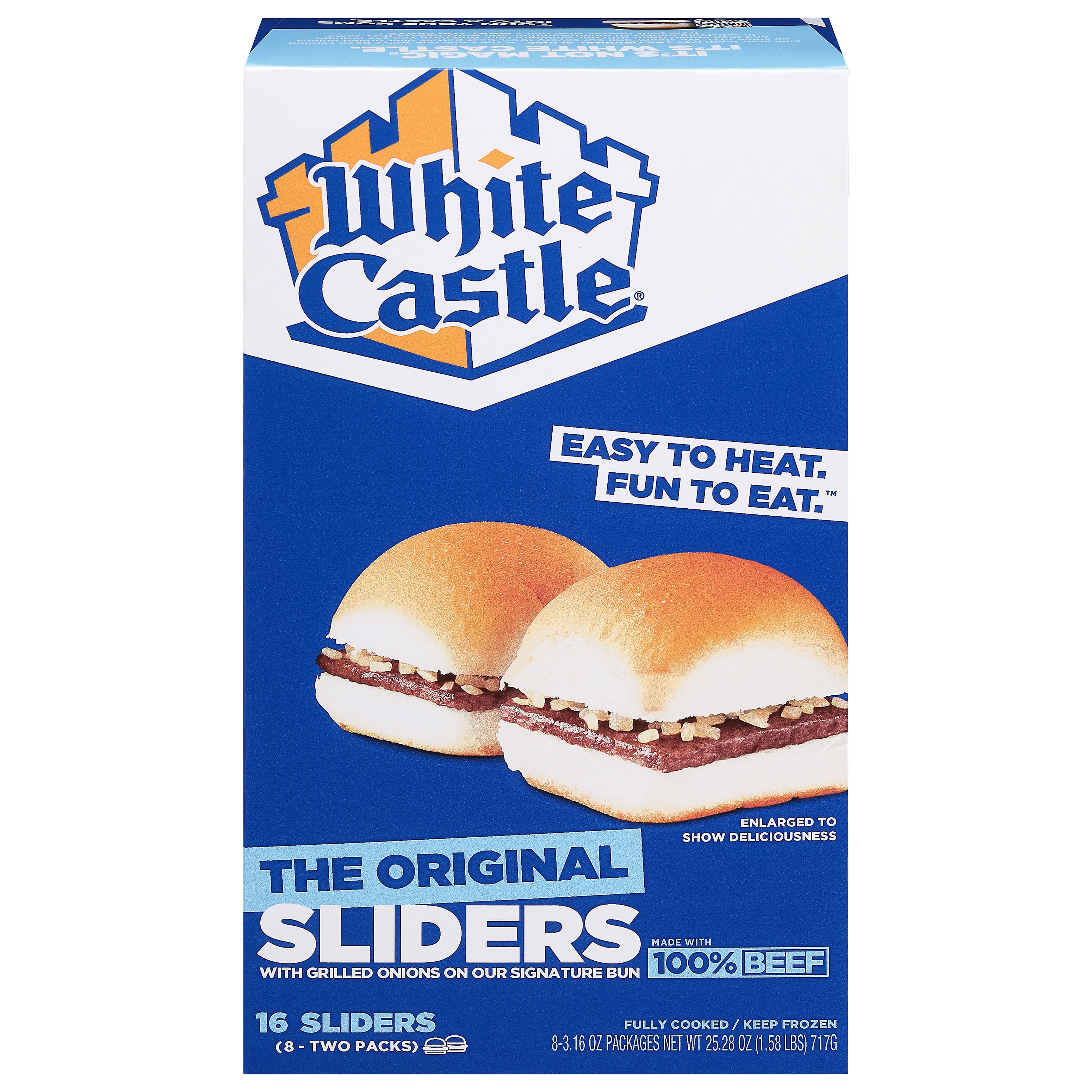 White Castle The Original Sliders, 25.28 oz, 16 Count (Frozen ...