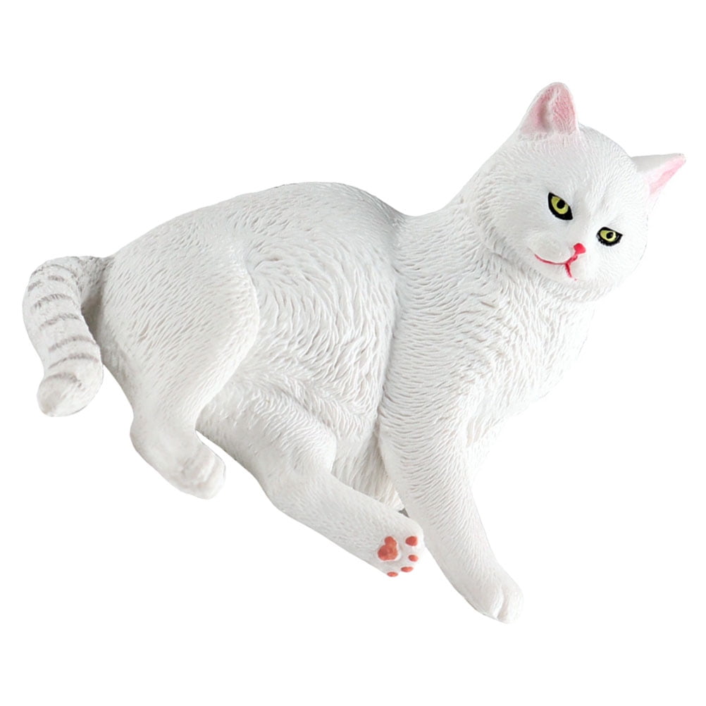 White Cat Figurine Small Litter Garden Statue Child - Walmart.com