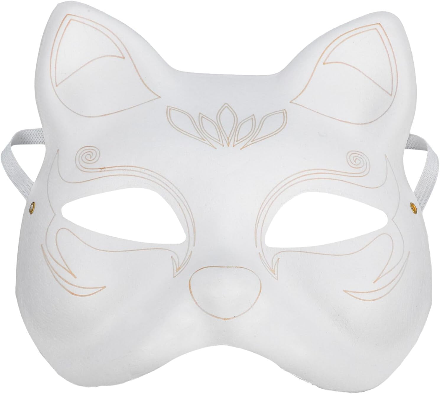 White Cat Masks to Paint Unpainted Masquerade Masks Blank Therian Mask ...