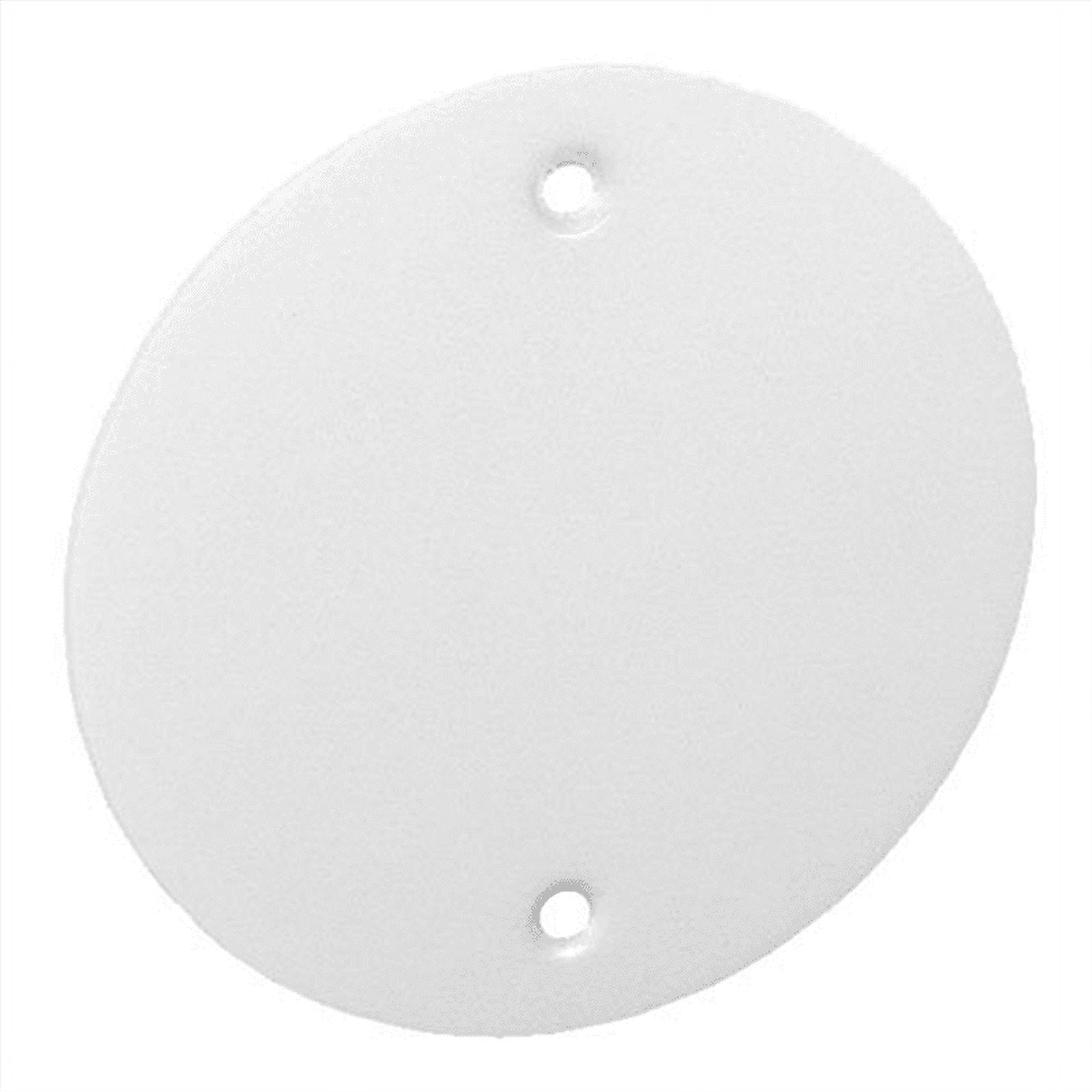 White Ceiling Blank-Up Covers 5 Inch Diameter Flat - No Edge Taper ...