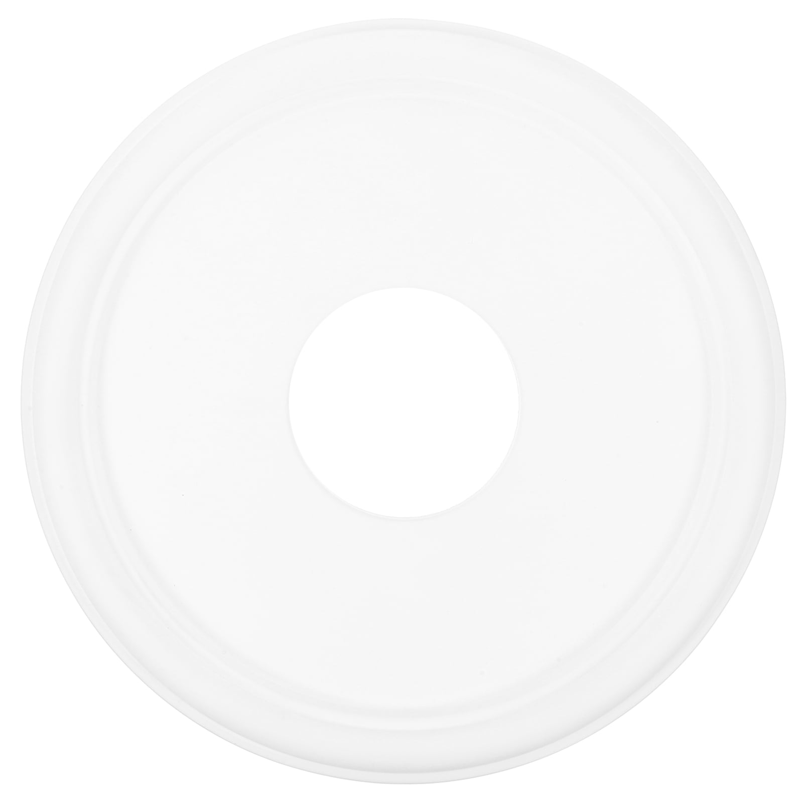 White Ceiling Medallion Round Decorative Light Fixture and Fan Accent ...