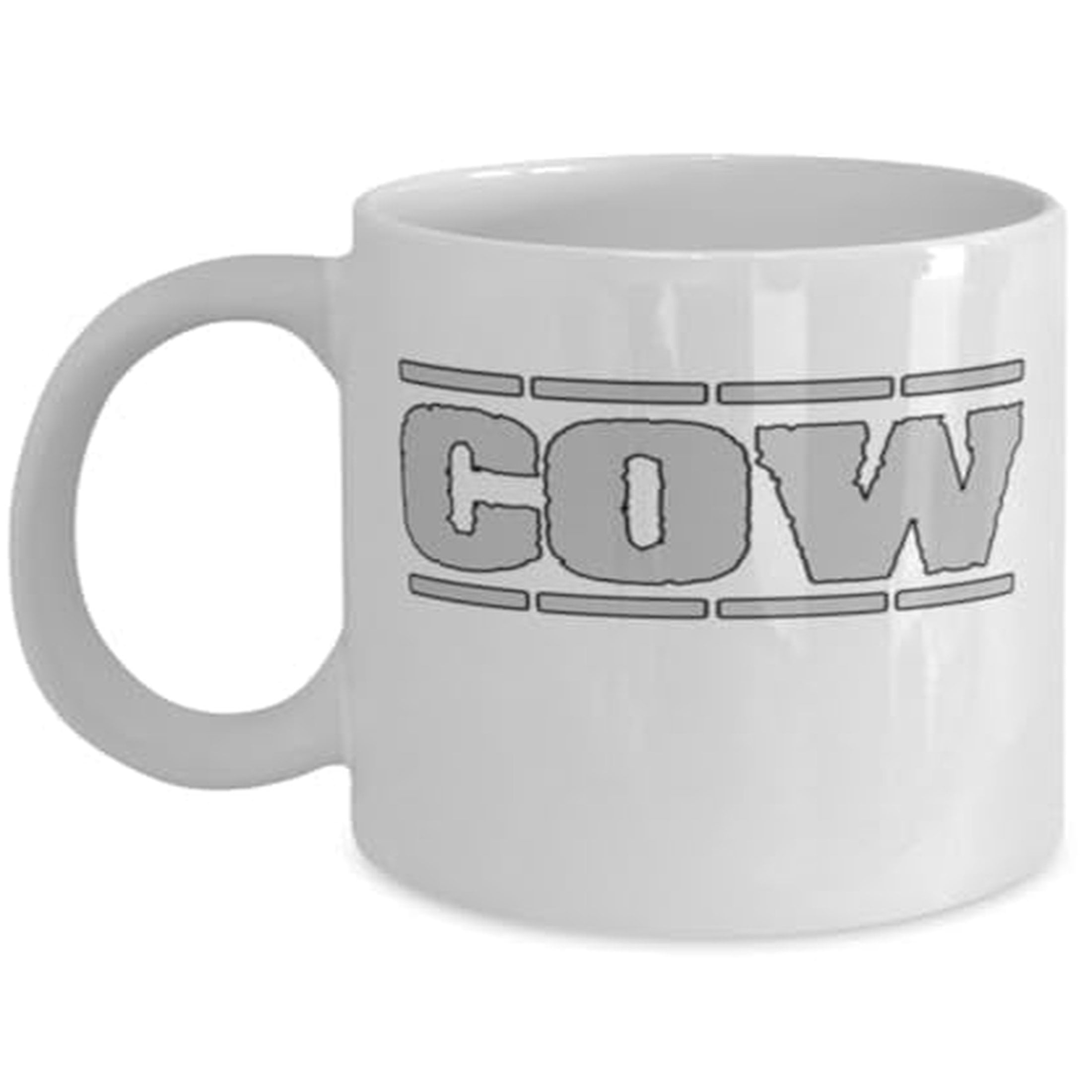 Cow 11 oz Coffee Mug - Fun Ranching Gift White Ceramic - Walmart.com