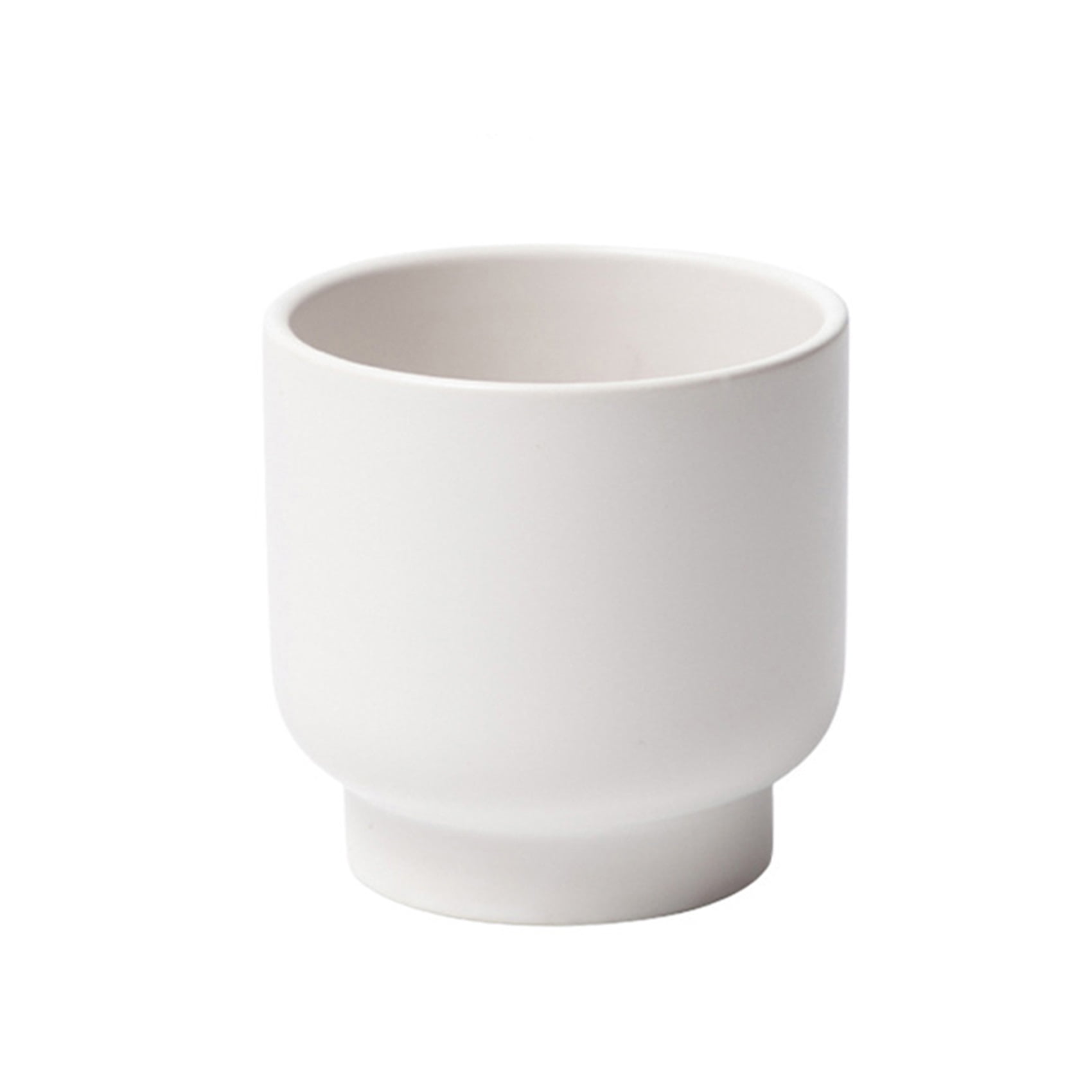 White Ceramic Flower Pots Planters with Drainage Hole Plug for Home ...