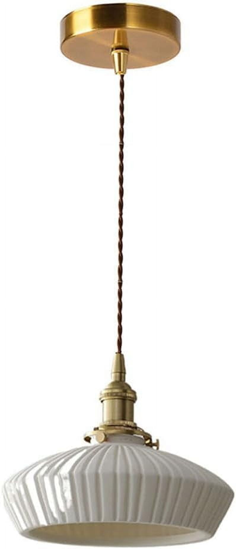 White Ceramic Pendant Lamp, Retro Rustic Pendant Light, Modern ...