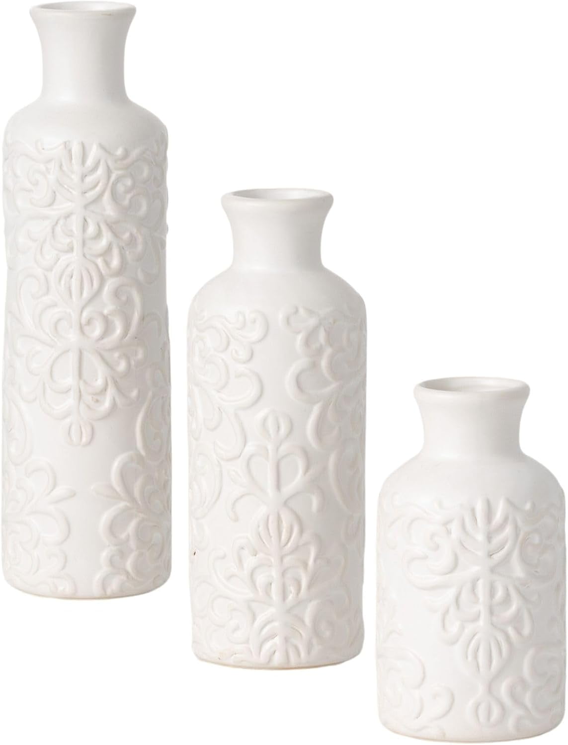 Matte ceramic vase set for modern home decor, farmhouse kitchen ...